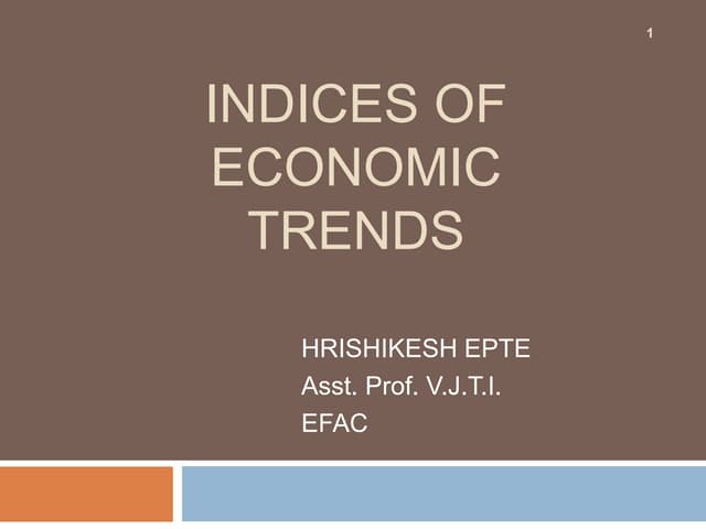 Economic Indicators | PPTX