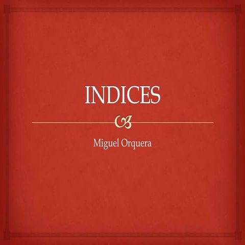 Indices 1 | PPTX