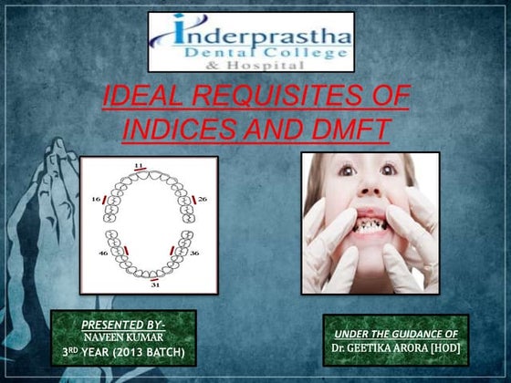 DMFT Index | PDF | Dental Health | Diseases and Conditions