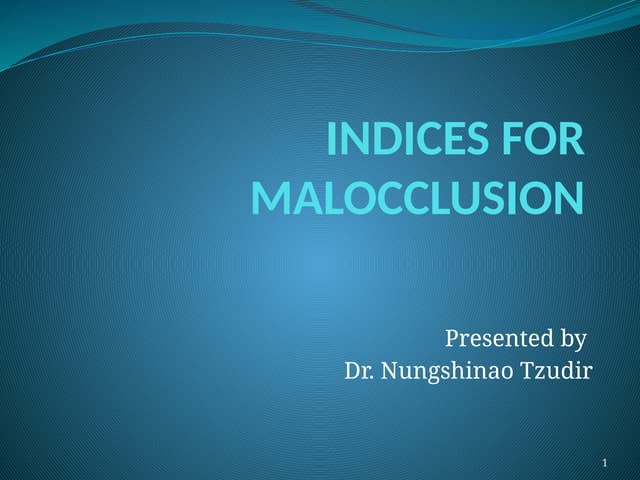 Index of Orthodontic Treatment Need (IOTN) | PDF