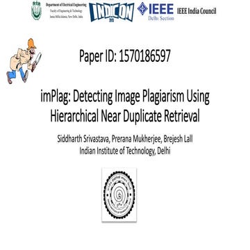 Implag Detecting Image Plagiarism Using Hierarchical Near Duplicate Retrieval Ppt