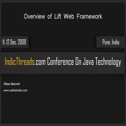 Overview of The Scala Based Lift Web Framework | PDF