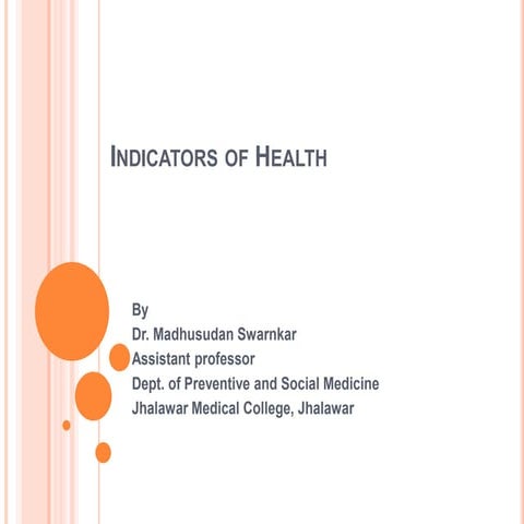 Mortality And Morbidity Indicators Of Health Pptx