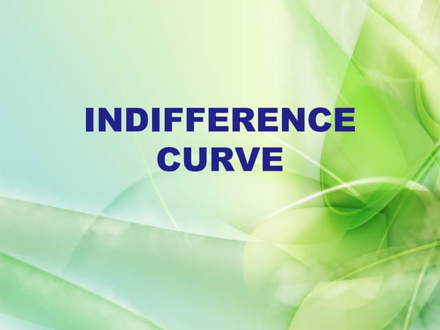 Indifference curve and budget line | PDF