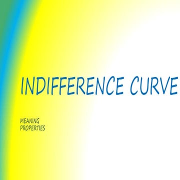 Indifference curve | PPTX