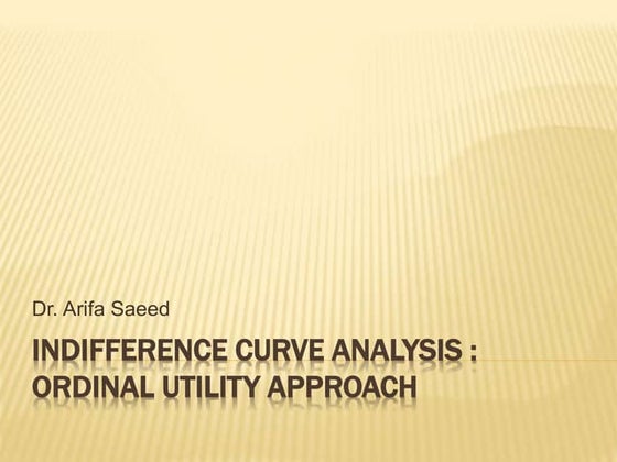 Indifference curve and budget line | PDF