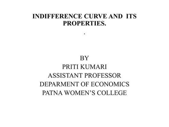 Indifference curve | PPT