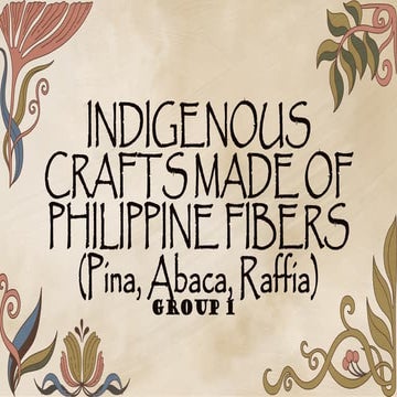 INDIGENOUS CRAFTS FROM FIBERS........pptx