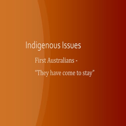 Indigenous issues | PPT