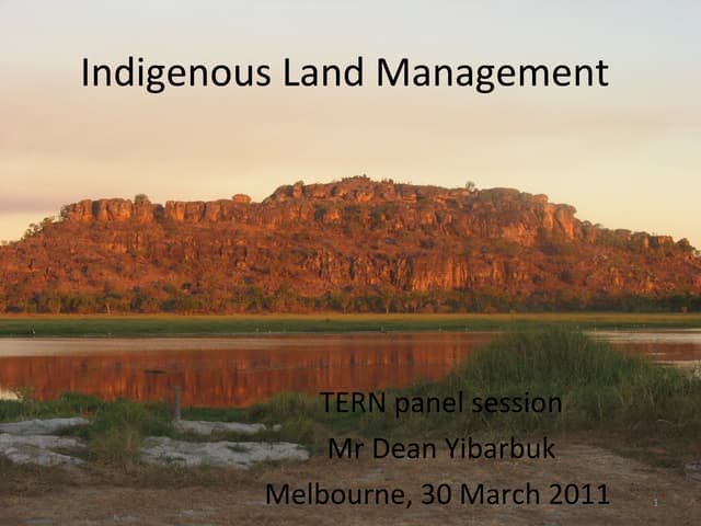 Indigenous Land Management - David Robertson | PPT