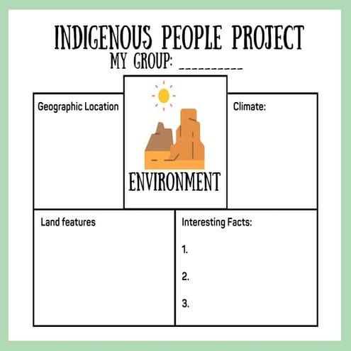 Indigenous People Project Part 1, Middle School | PDF