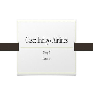 Indigo Airlines Strategy | PPTX