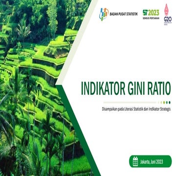 Indikator Gini Ratio Badan Pusat Statistik | PDF
