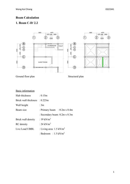 One way slab load calculation | PDF | Physics | Science