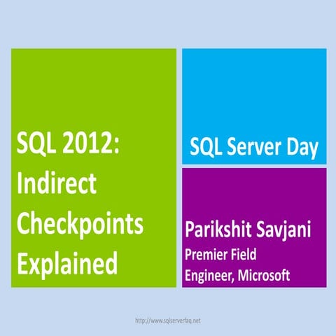 SQL 2012: Indirect checkpointing | PPT