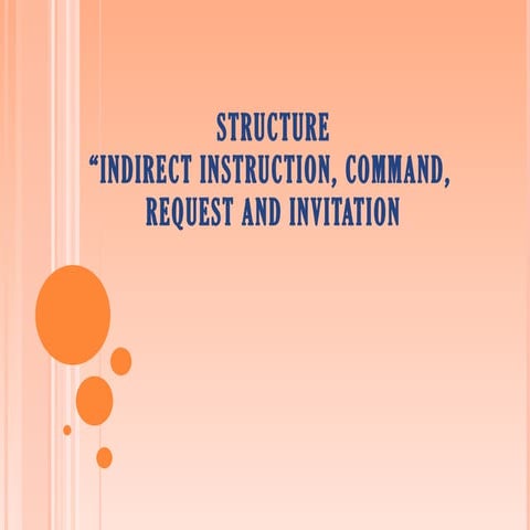 Indirect instruction, com mand, request and invitation | PPT