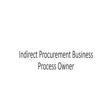 Indirect Procurement Info | PPTX