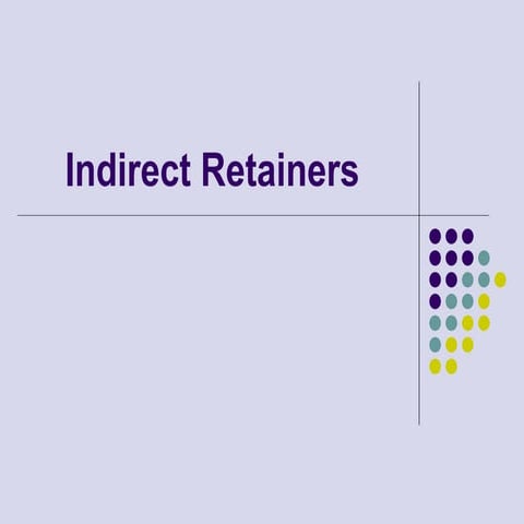 Indirect Retainers in free saddle cases. | PPT