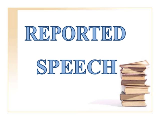 Reported speech | PPT
