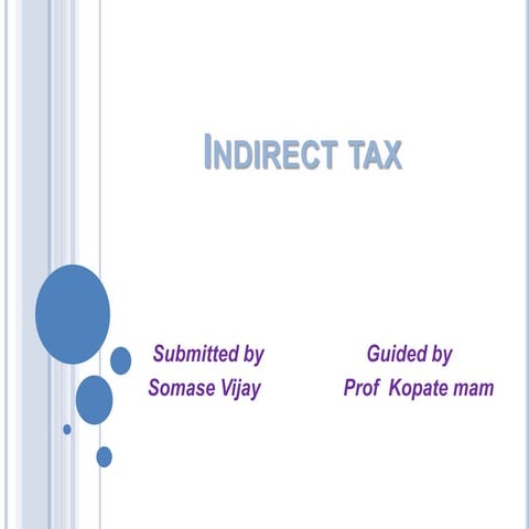 Indirect tax | PPTX