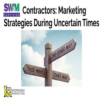 SWaM Firms: Marketing Strategies During Uncertain Times | PDF