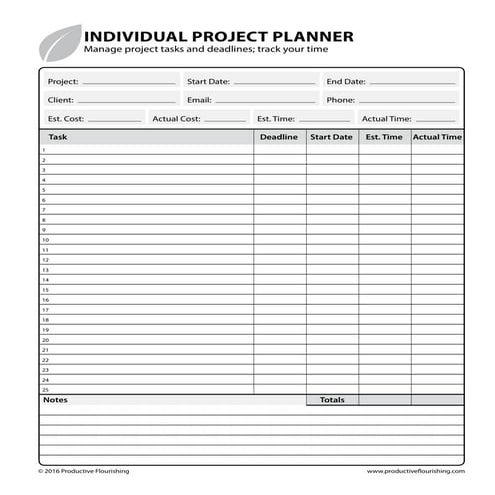 Individual project-planner | PDF