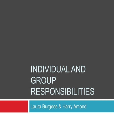 Individual and Group Responsibilities | PPTX