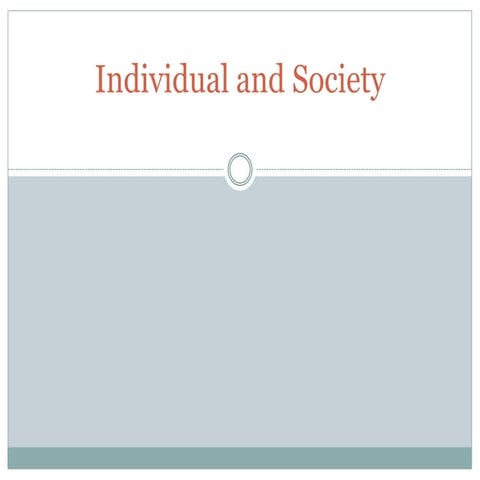 Individual and society | PPT