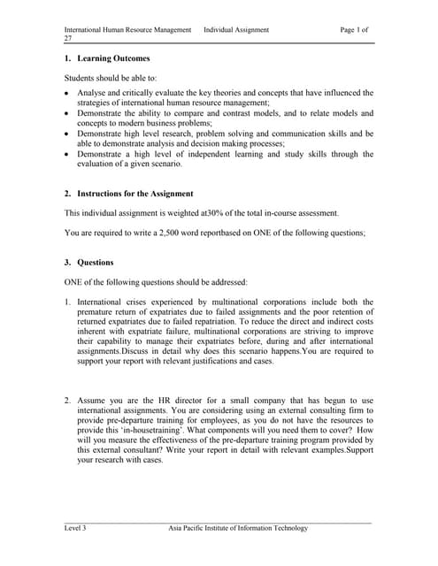 HTM234 - Assignment 1 FINAL! | DOCX | Human Resources | Business