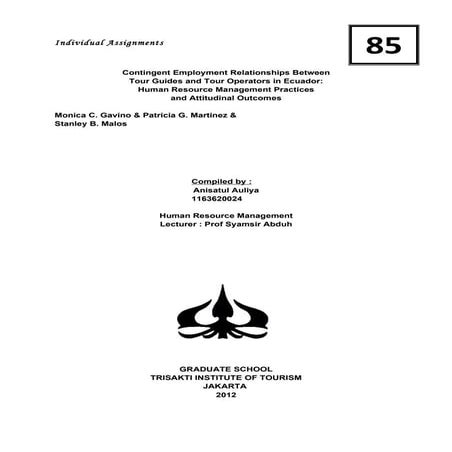 Individual assignments journal | DOC