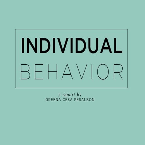Individual Behavior | PPTX