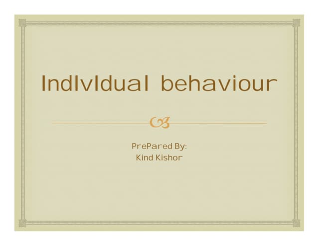 interpersonal behaviour | PPTX