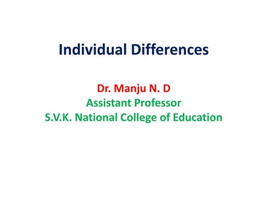 Individual difference | PPT