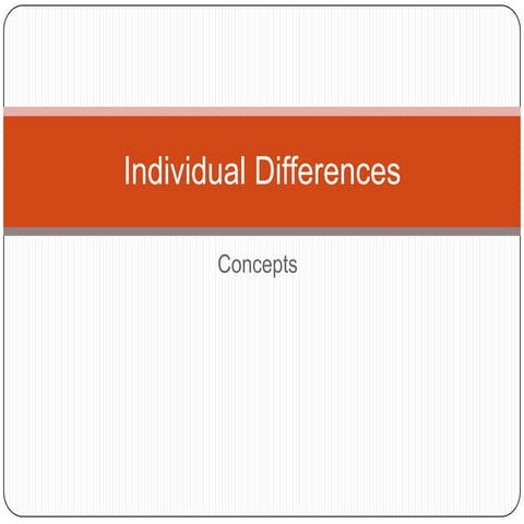 Individual differences | PPTX