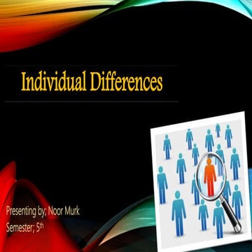 Individual differences | PPTX
