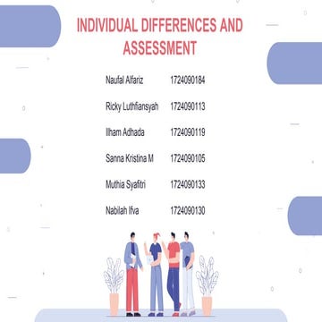 Individual Differences and Assessment (Kelompok 3 - english) | PPTX