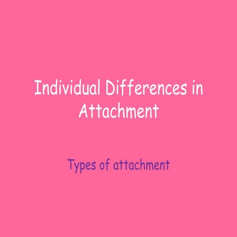 Individual differences in attachment | PPT