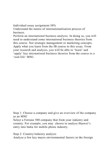 International Market Selection | PPT