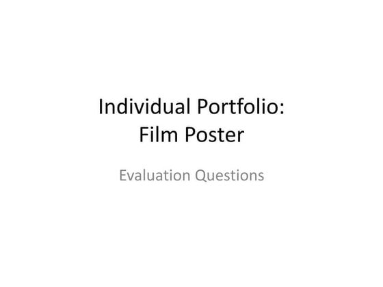 Poster evaluation | PPTX
