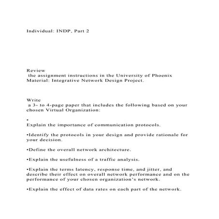 Individual INDP, Part 2Review the assignment in.docx