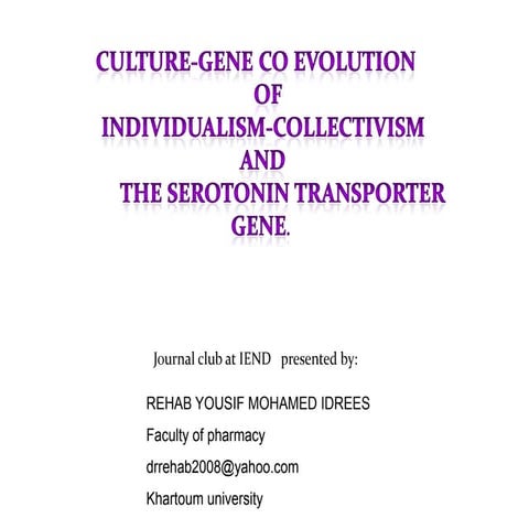 Culture-gene co evolution | PPTX | Biological Sciences | Science