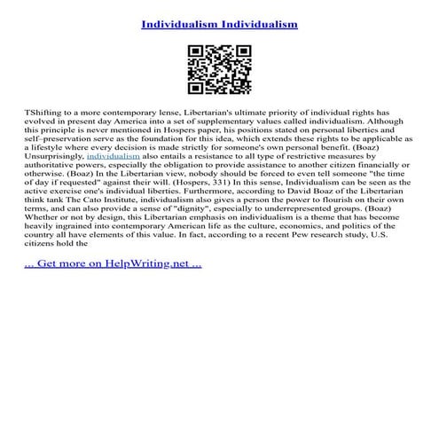 Individualism Individualism Pdf