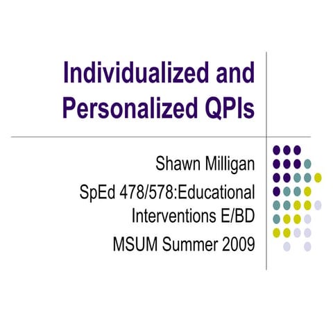 Individualize And Personalize Qpi | PPT