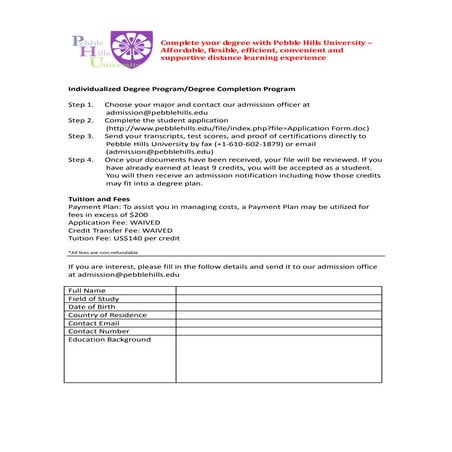 Individualized Degree Program | PDF