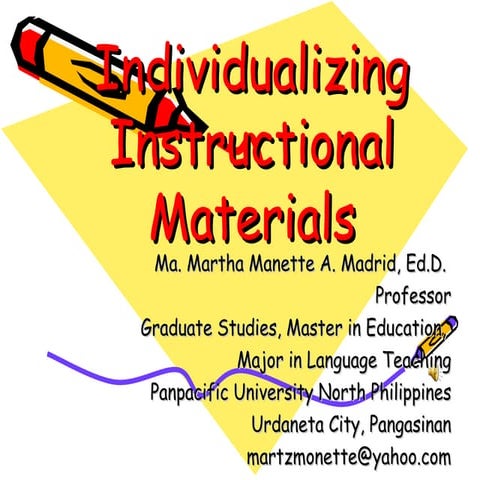 Individualizing Programmed Materials | PPT