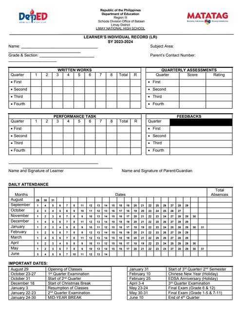 Template - SELG SSLG Quarterly Accomplishment Report.docx
