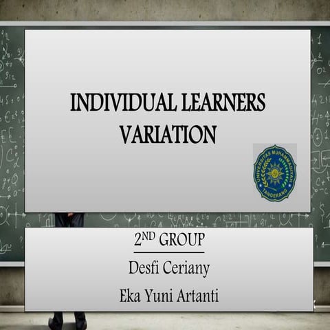 Individual learners variation | PPT