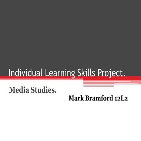 Individual Learning Skills Project | PPT