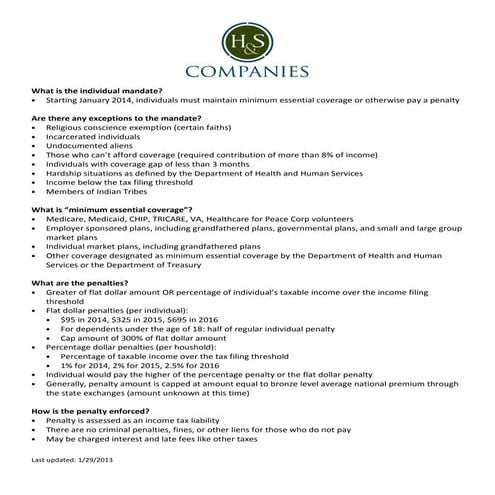 Individual mandate handout | PDF