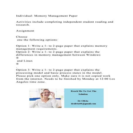 Individual Memory Management PaperActivities include completing.docx
